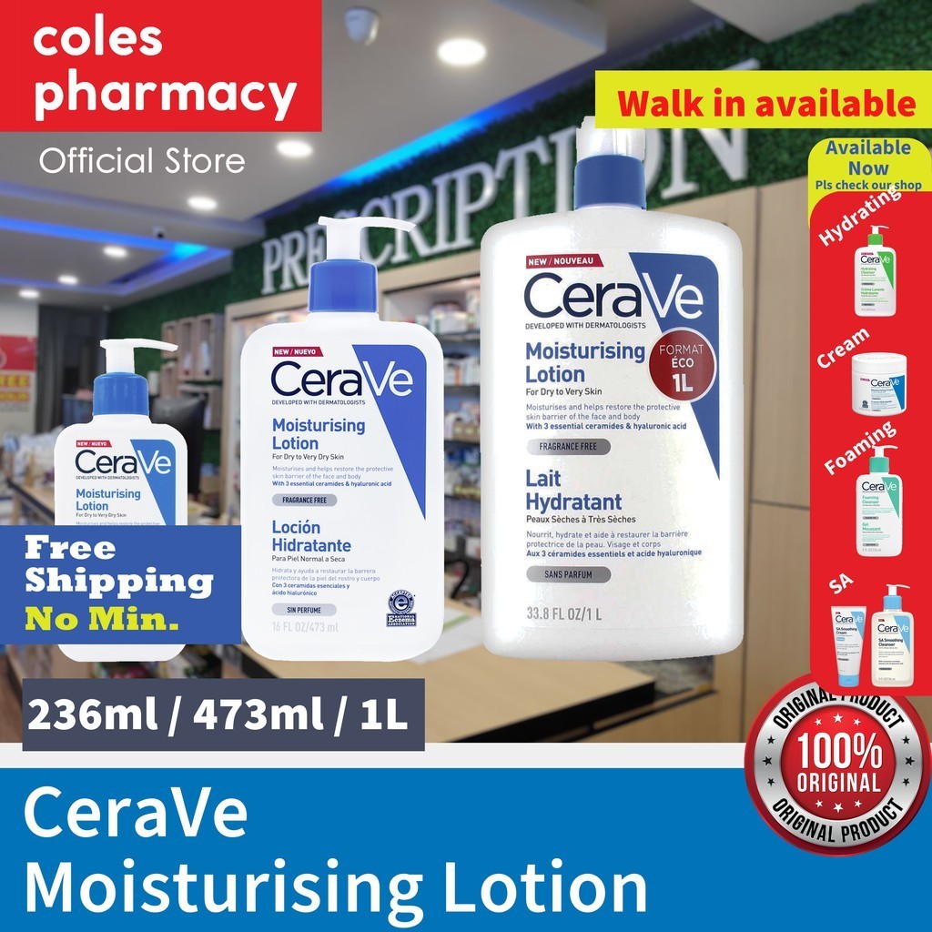 CeraVe Moisturising Moisturizing Lotion 236ml 473ml 1L | Shopee Malaysia