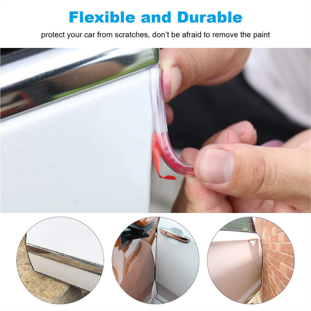 New 5m Universal Car Door Edge Guards Clear Rubber Seal Protector U ...