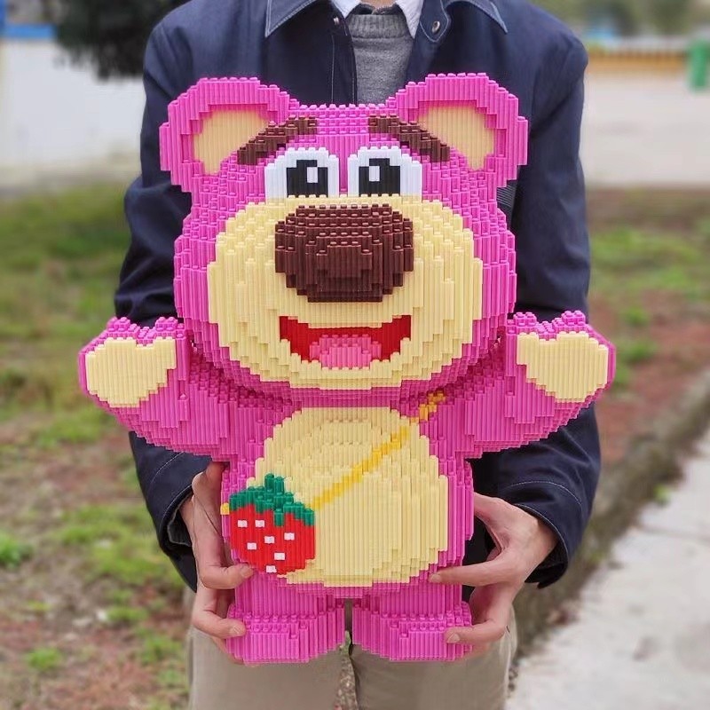 [Connect block] Strawberry Bear brick lotso builiding block brick toy ...