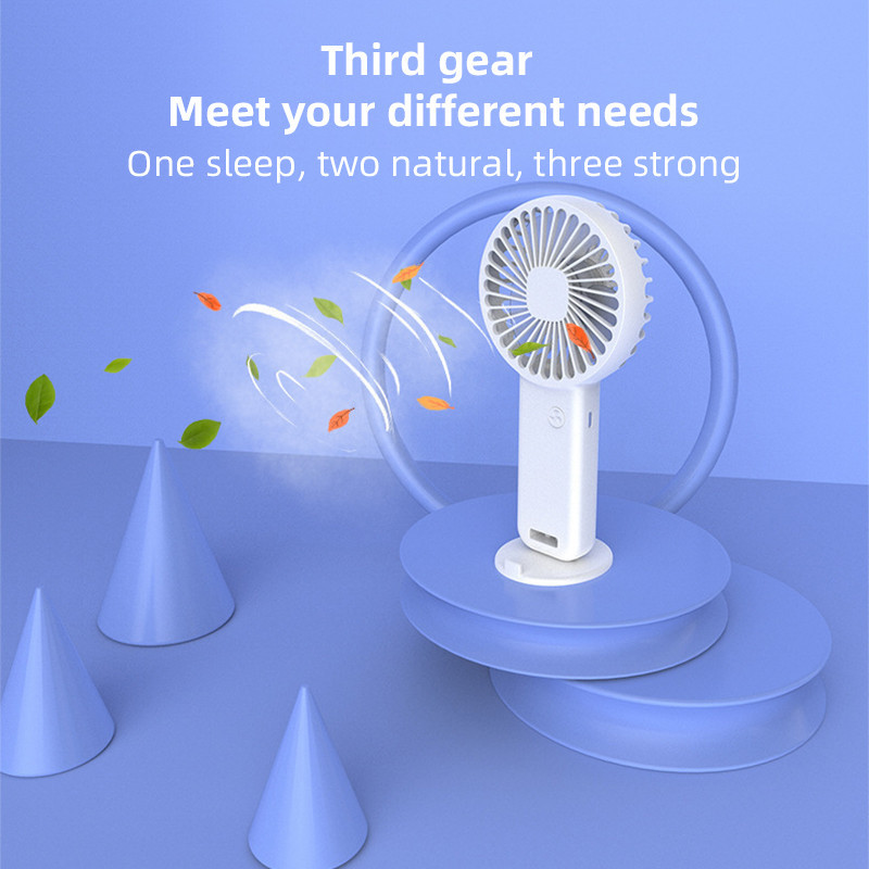 Portable Mini Fan USB Rechargeable Cooling Handheld Fans with Base ...
