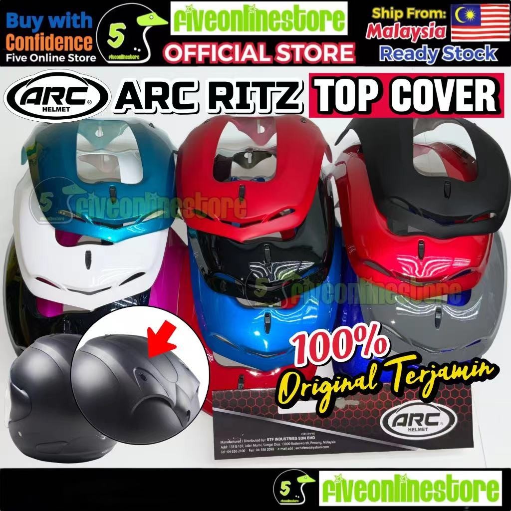 100% ORIGINAL ARC RITZ Top Cover Air Vent (Tanduk) Helmet Cap For ARC ...