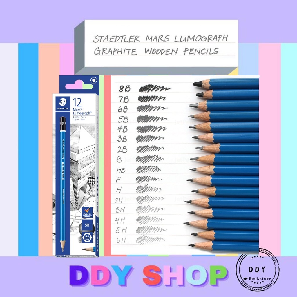 Staedtler Mars Lumograph Pencil (12pcs) | Shopee Malaysia