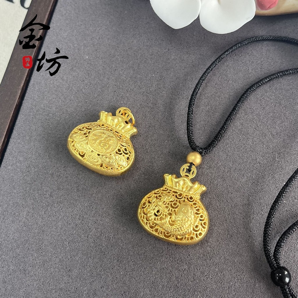 Beg Wang Ikan Koi Bersalut Emas Tradisional Loket Fortune Kalung ...