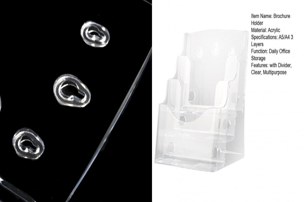HD Acrylic A5 Document Rack 3-tier Acrylic Brochure Holder Display ...