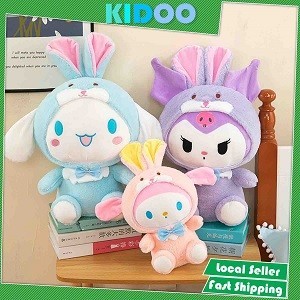 KIDOO New Kuromi Melody Cinnamoroll Series Plush Toy Rabbit Ears Melody ...