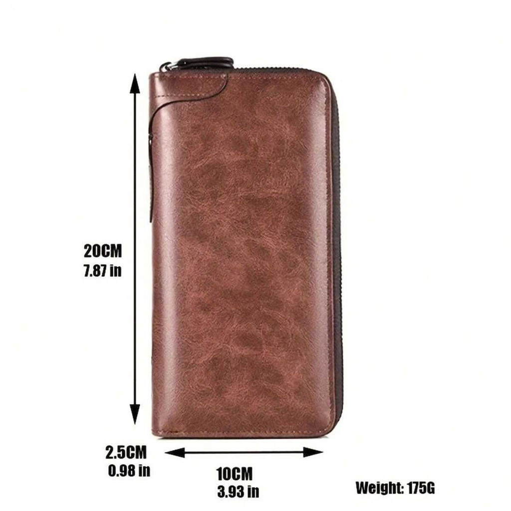 Summer New PU Leather Men Wallet Anti Theft Design Long Style Coin ...