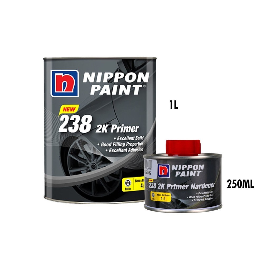 NIPPON PAINT 238 2K Primer 4:1 + Hardener 2K Primer Undercoat Grey ...