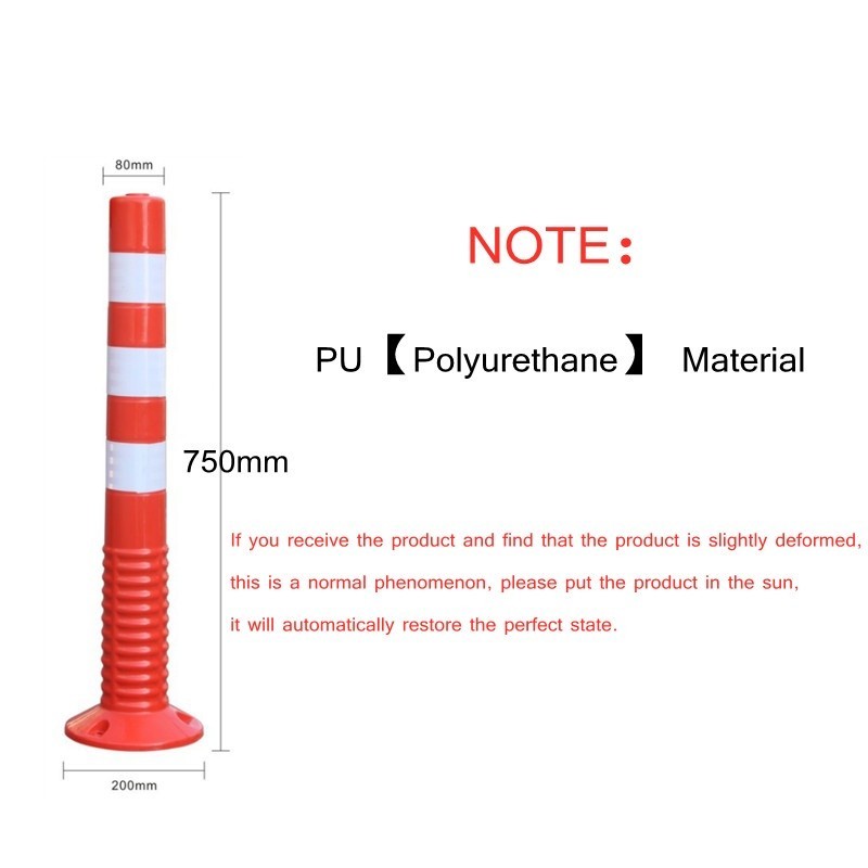 75cm PU/PE Flexible Traffic Elastic Pole Safety Traffic Flexible Pole ...