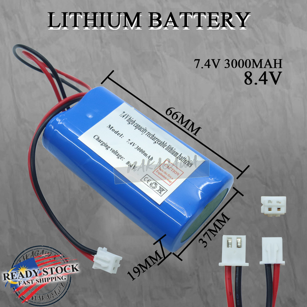 7.4V 3000MAH / 12V 5000MAH DC RECHARGEABLE BATTERY HIGH CAPACITY ...