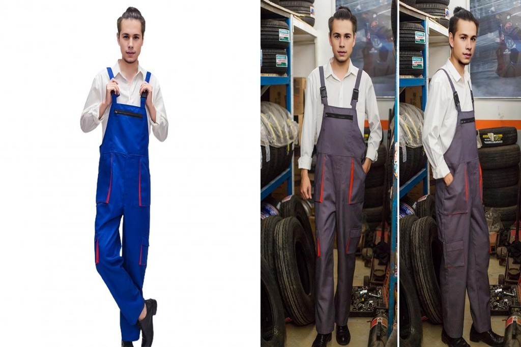 RR Durable Cotton Overalls Adjustable Shoulder Straps Work Bib Overalls ...
