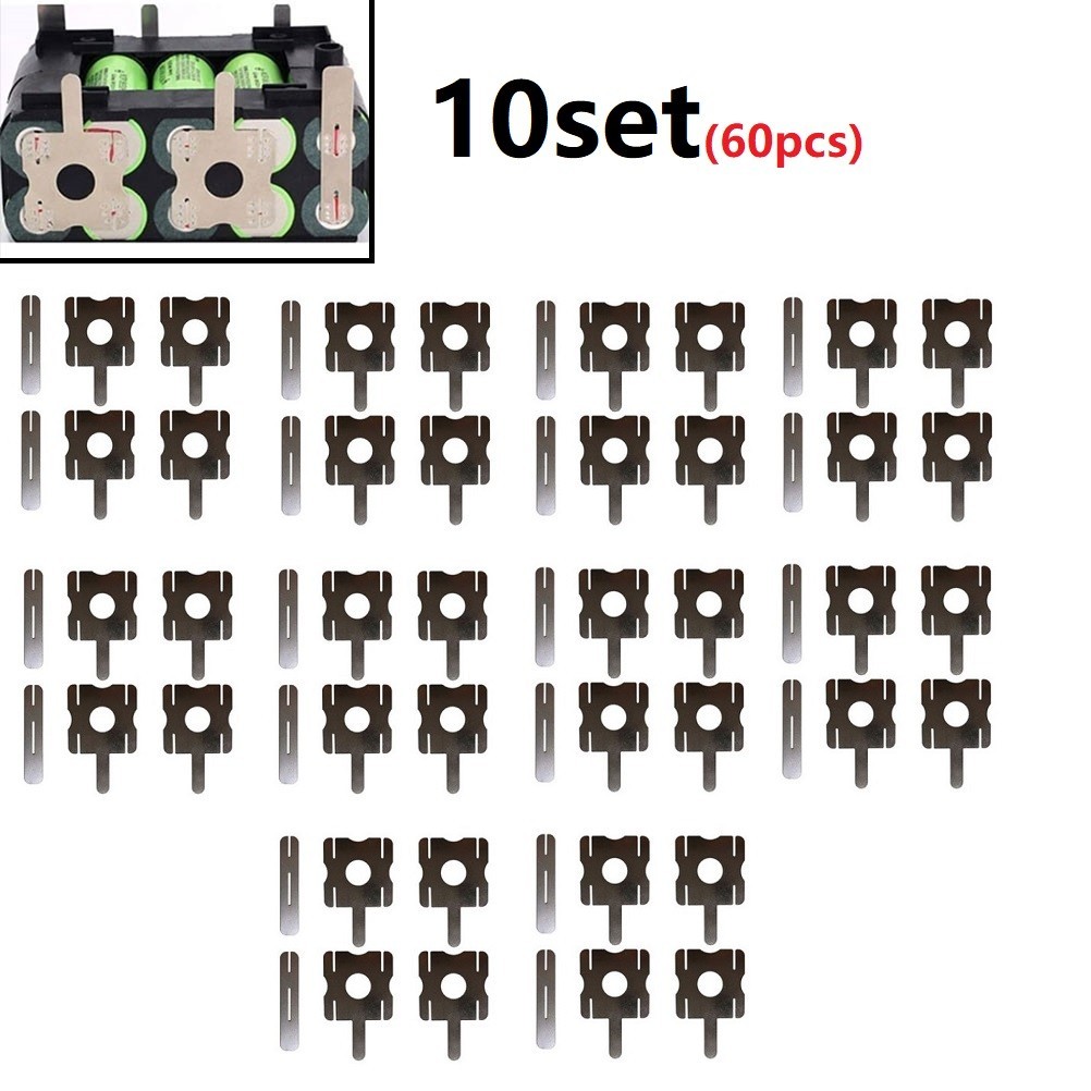Waysle_10set(60pcs) Nickel Plated Steel Strap Strip Sheet for Battery ...