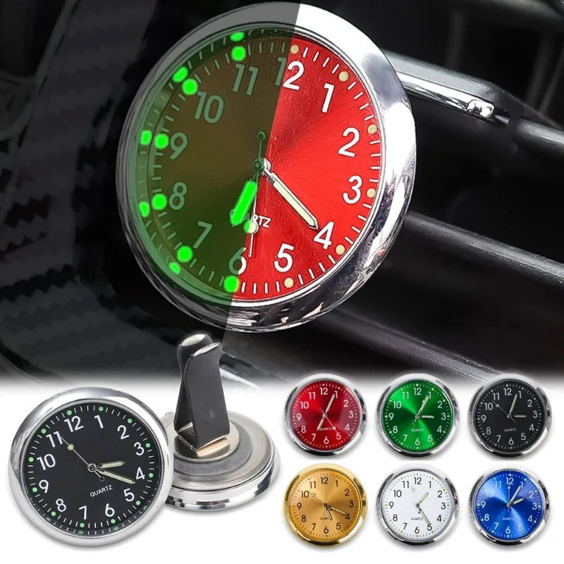 Car Mounted Air Outlet Clock,Mini Quartz Car Dashboard Clock,Stick on ...
