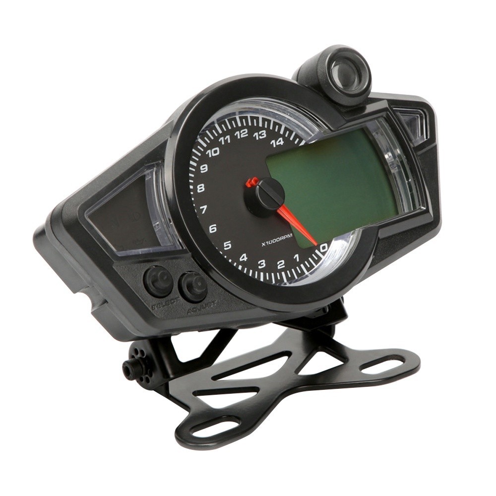 Universal LCD Digital Motorcycle Odometer Speedometer Tachometer Meter ...