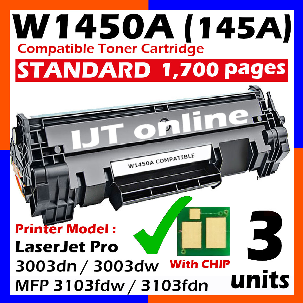 Compatible HP 145A 145X HP145A Black LaserJet Toner Cartridge W1450A ...