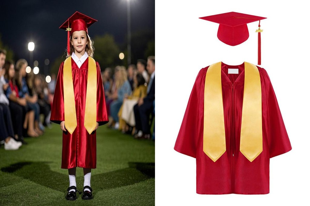 Tops* Kids Graduation Keepsake Children Graduation Gown Set Kids ...