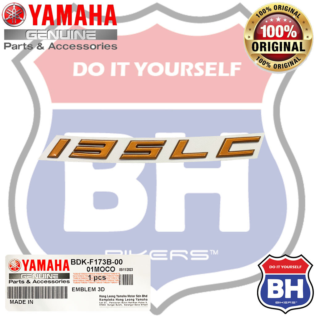 YAMAHA LC135 V8 FI 135LC EMBLEM LOGO 3D STICKER SIDE TEPI SE SPECIAL ...