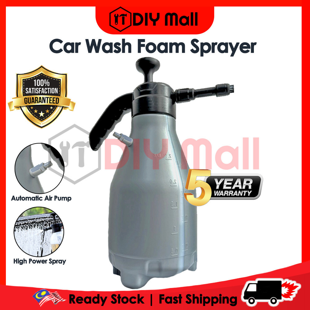 DIYMALL 2.5L Automatic Hand Pump Foam Sprayer Hand Pneumatic Foam Snow ...