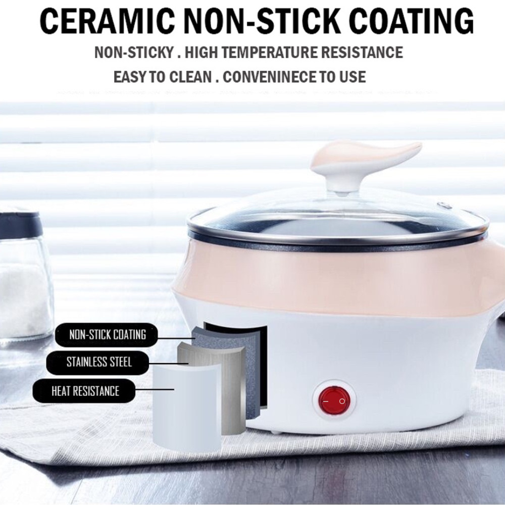 🔥Non Stick🔥 3 pin plug Electric Cooker Multifunction Frying Pan Mini ...