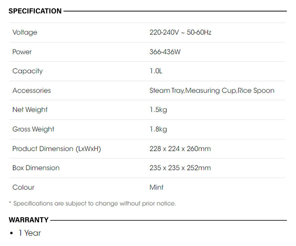 Khind 1 Liter Jar Rice Cooker RCJ1009 | Shopee Malaysia