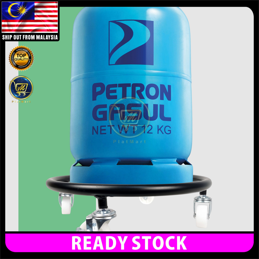 PlatMart - [READY STOCK] Heavy Duty 4 Wheel Iron Gas Tank With Roller ...