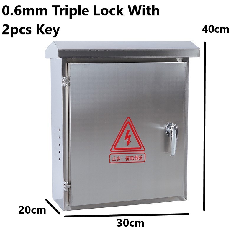 304 Stainless Steel / Iron Power Box TNB Electrical Box Triple Lock ...