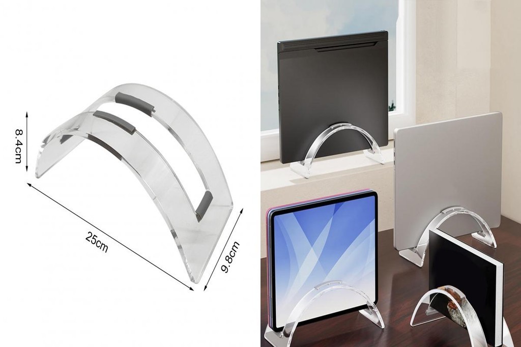 RGA Desktop Laptop Stand Sturdy Acrylic Vertical Laptop Stand Space ...