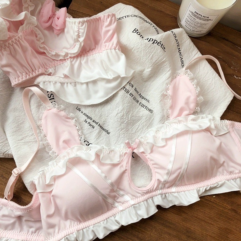 Ready Stock Japanese JK Style Hollow Rabbit Ear Underwear Wireless Thin ...