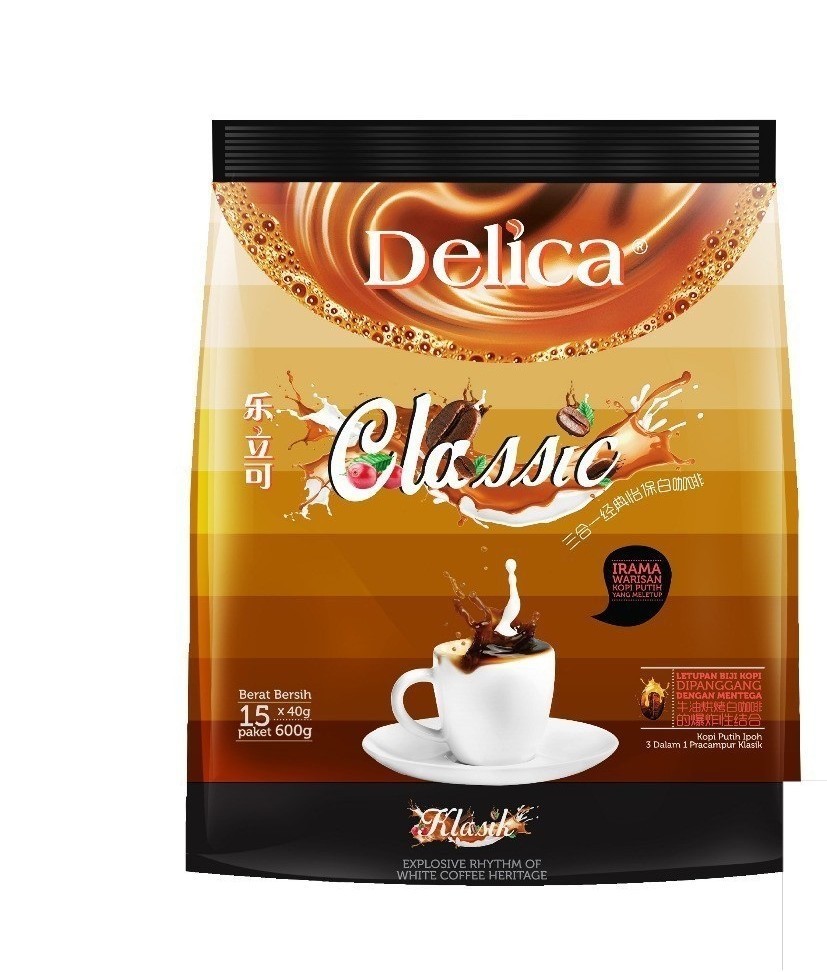 Delica Classic White Coffee 3 In 1 15x40g KOPI PUTIH | Shopee Malaysia