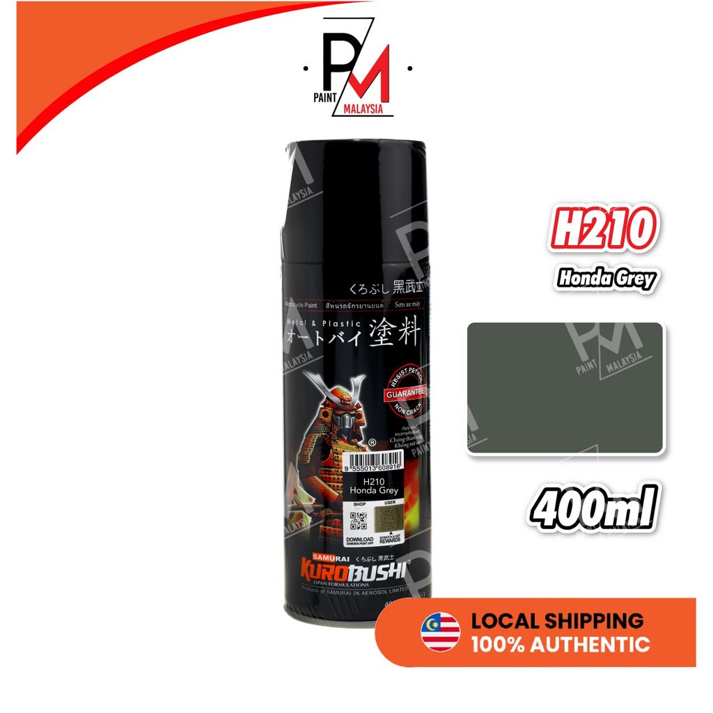SAMURAI H210 HONDA GREY / SAMURAI SPRAY PAINT | Shopee Malaysia