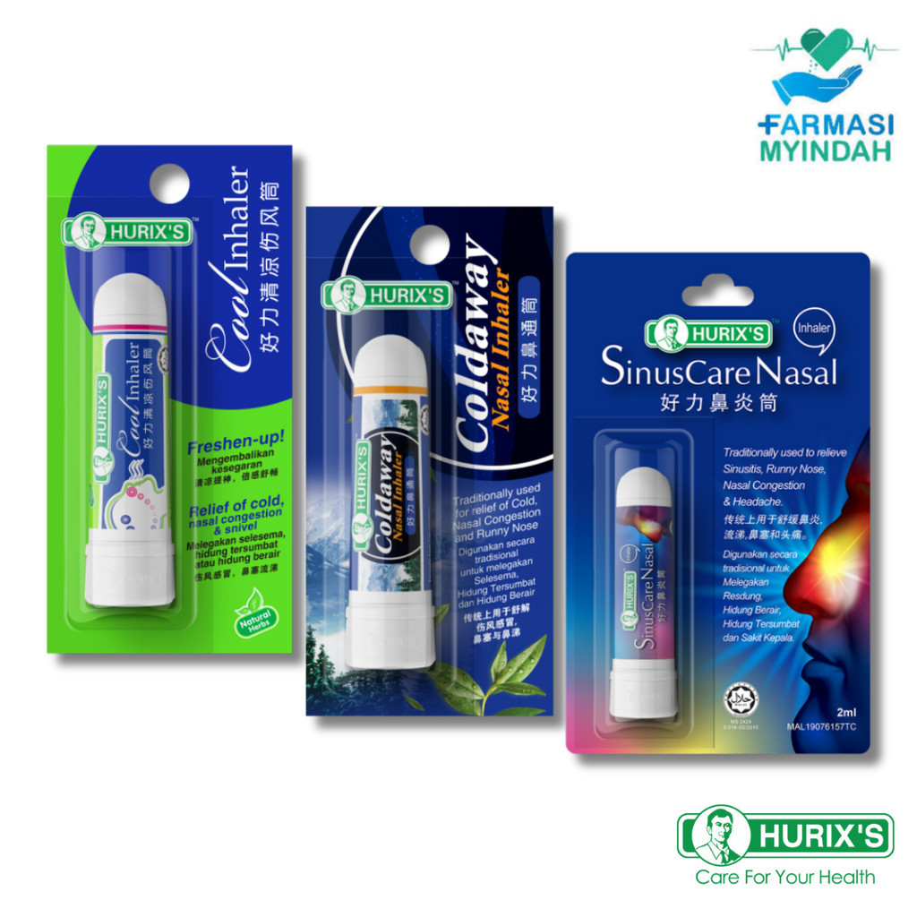 Hurix's Nasal Inhaler 2ml (Cool/ Coldaway/ SinusCare) | Shopee Malaysia