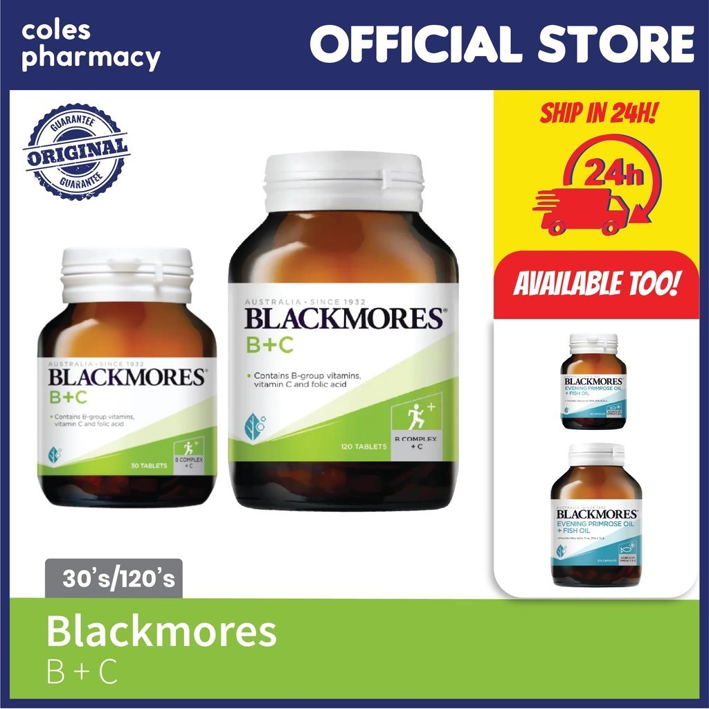 Blackmores Vitamin B + C 30's 120's (Exp: 8/25) | Shopee Malaysia