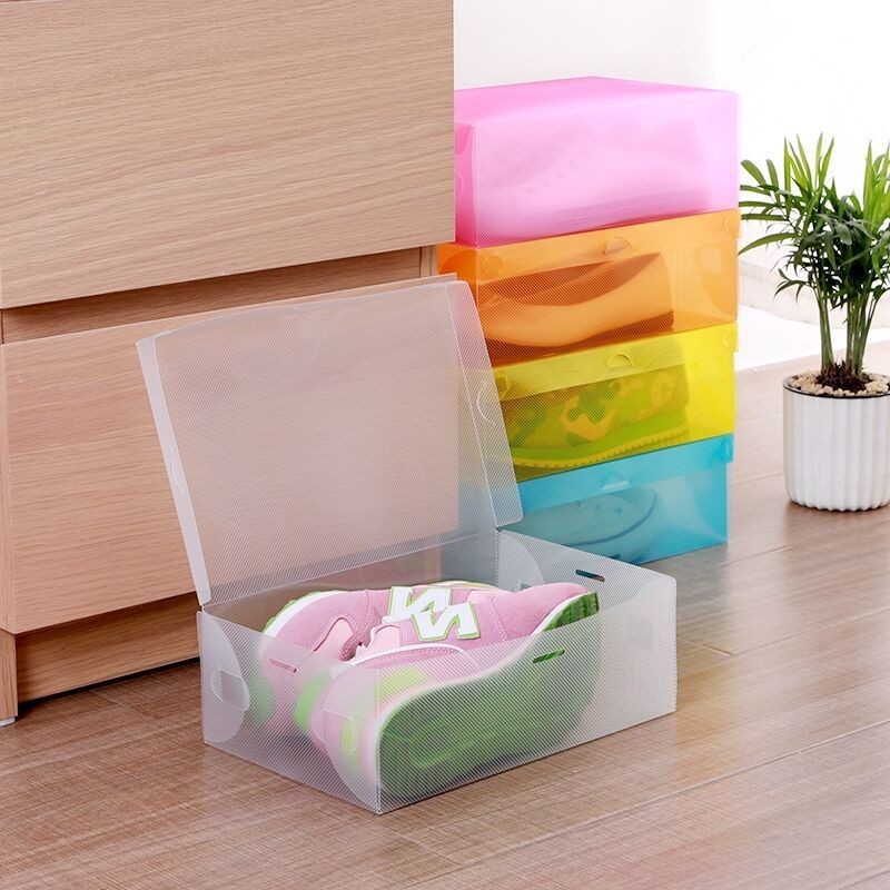KAUKAU Integrated Clamshell Transparent Storage Box PP Shoebox Plastic ...