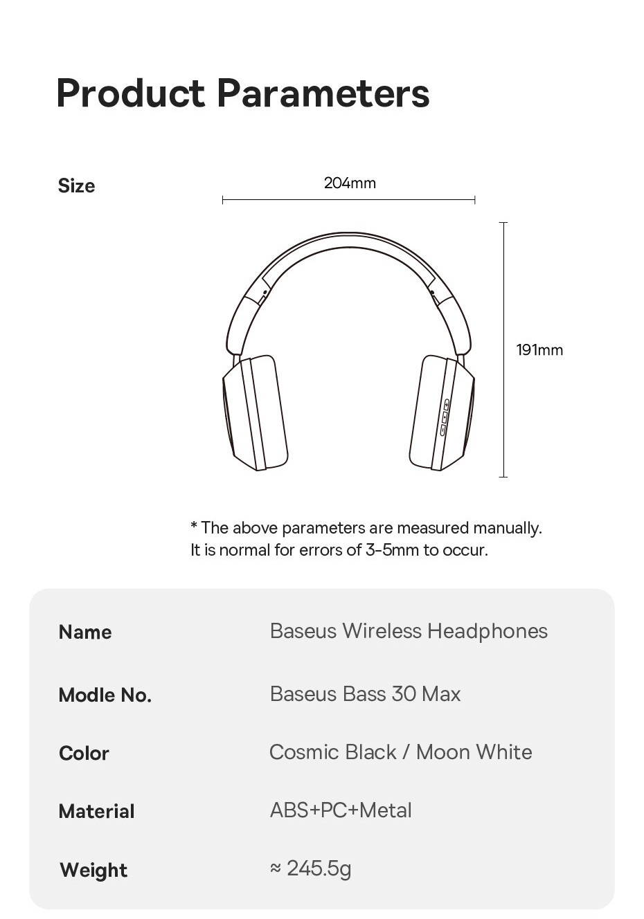 Baseus Bass 30 Max Wireless Bluetooth -30dB Passive Noise Cancellation ...