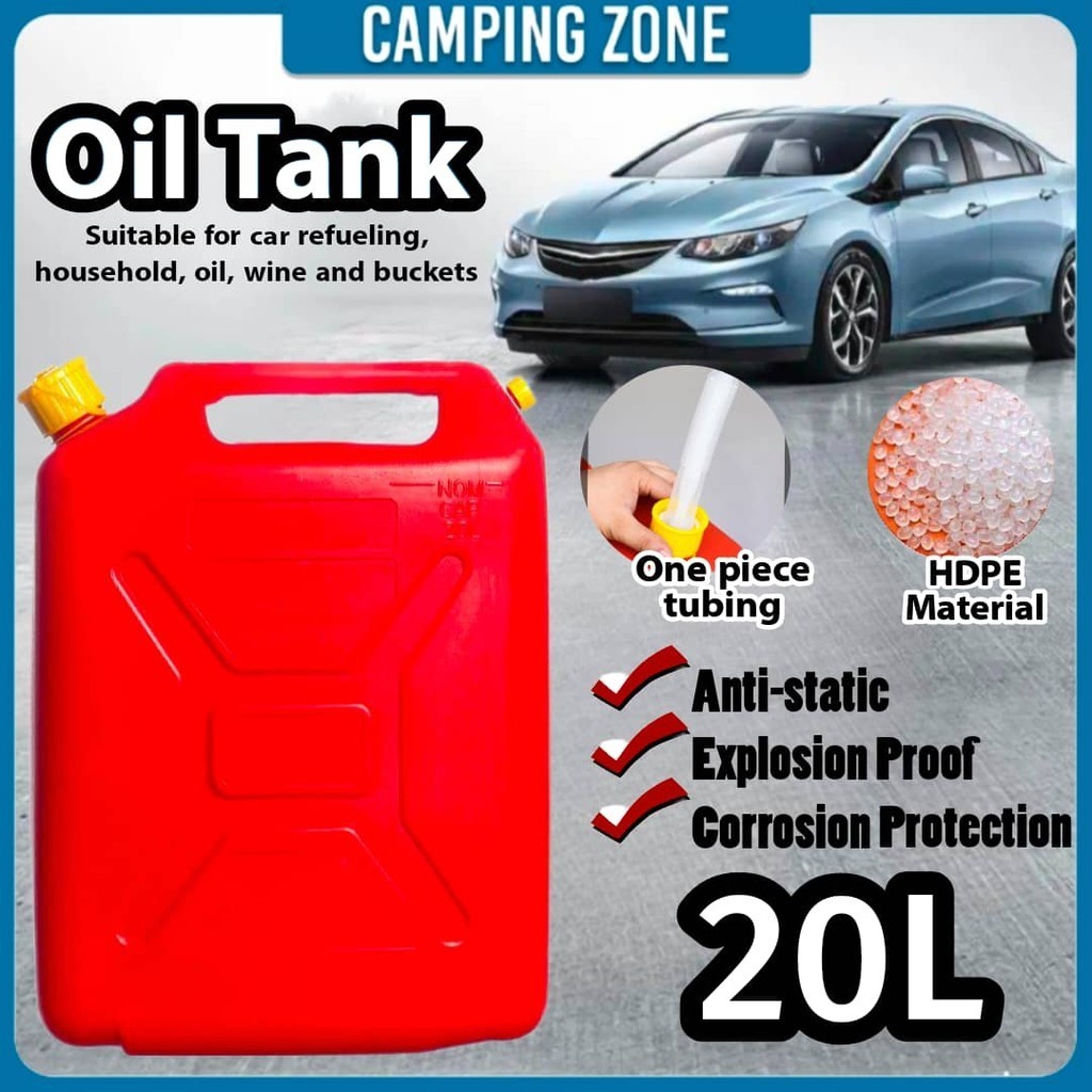 20L Oil Tank Fuel Gasoline Tank Petrol Water Carrier With Spout ...