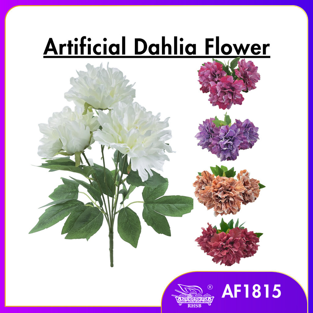 ARTIFICIAL ROSE DAHLIA / FLOWER BOUQUET / BUNGA PEONY / BUNGA HIASAN ...