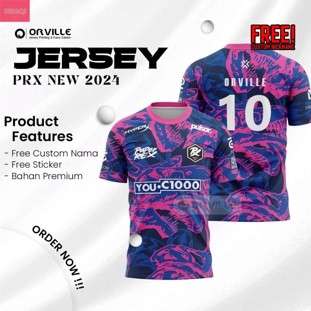 Jersey PRX PAPER REX NEW 2024 24/25 SG/KR FREE NICKNAME, NUMBER ...