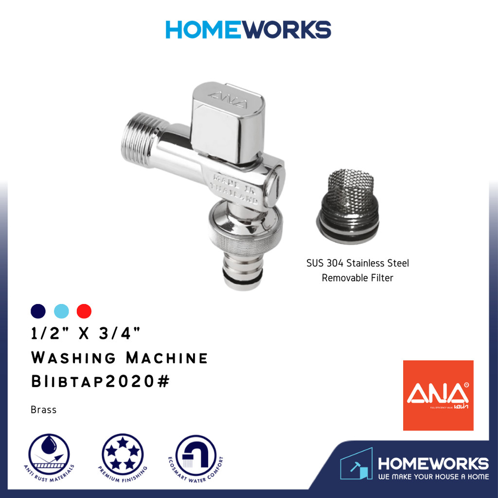 ANA 1/2" X 3/4" WASHING MACHINE BIBTAP 2020# | Shopee Malaysia