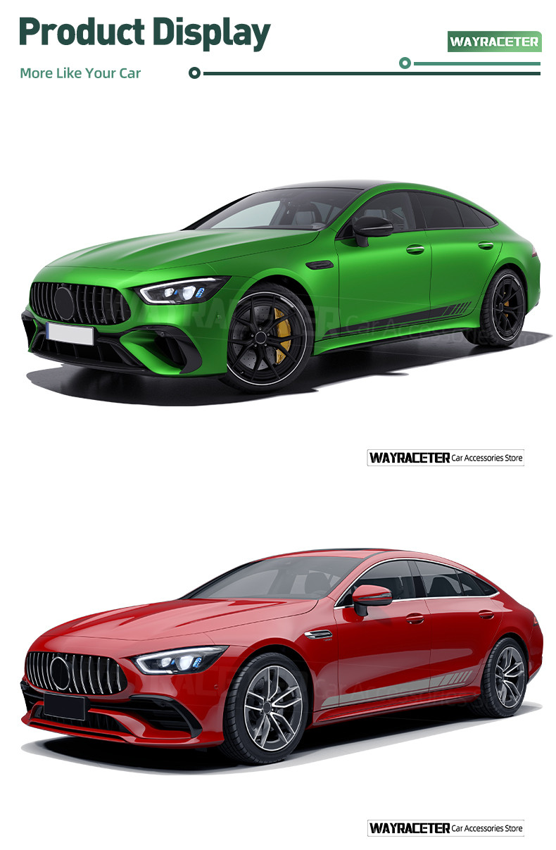2 Pcs Edition 1 Door Side Stripes Sticker For Mercedes Benz AMG GT 4 ...