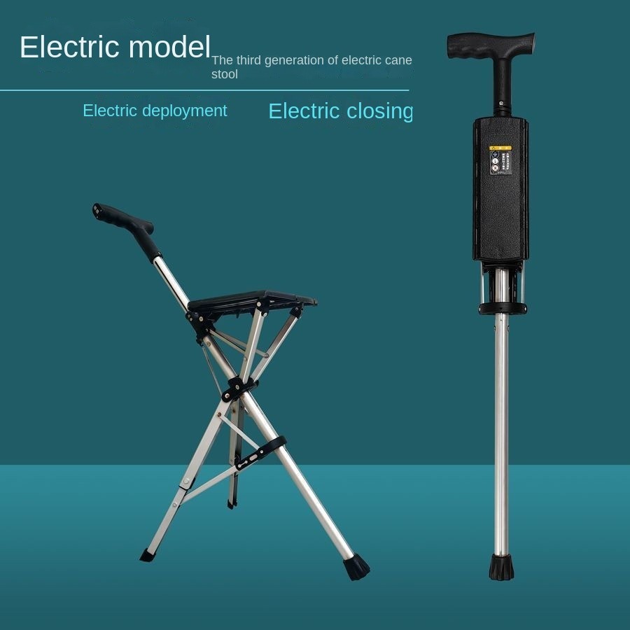 Walking Stick Chair Hemeide folding cane chair Automatic crutch chair ...