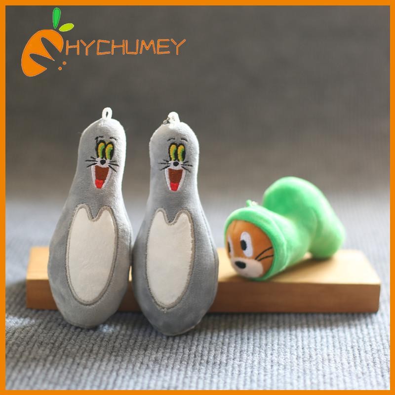 Keychain Plush Soft Adorable Cat And Mouse Jerry Tom Bag Charm 10 Cm ...