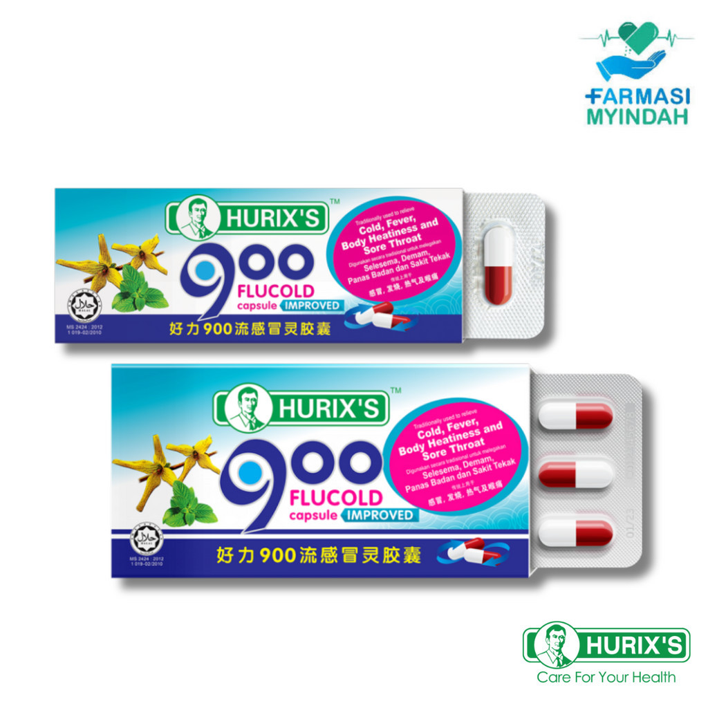Hurix's 900 Flucold Capsule Improved (6 Cap/ 9 Cap) | Shopee Malaysia