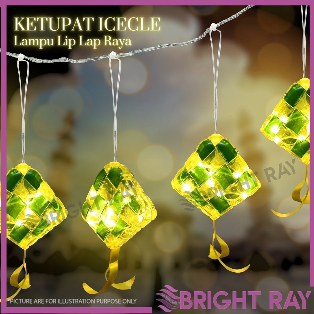 [RAYA 2025] 4.5M Icecle Lampu Ketupat Raya Lip Lap Eid Light Lampu ...
