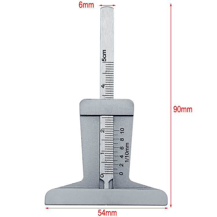 Tire Tread Vernier Depth Ruler 0-30/50/60 Stainless Steel Tread Ruler ...