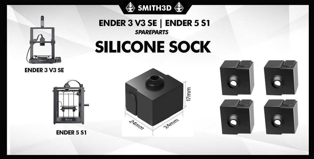 Ender 3 V3 SE Ender 5 S1 Silicone Sock Replacement Creality 3D Printer ...