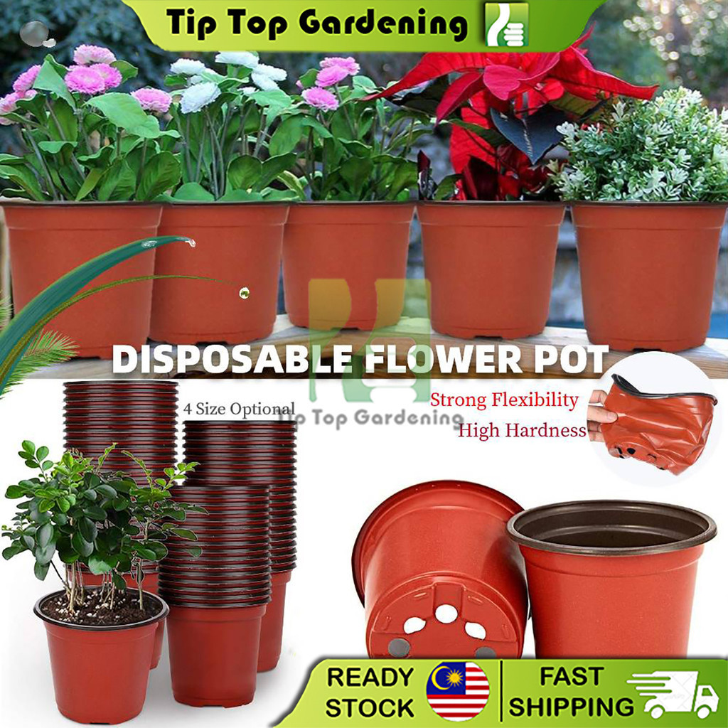 Ultra Thin Soft Plastic Pot Disposable Nursery Pots Seedling Starter ...