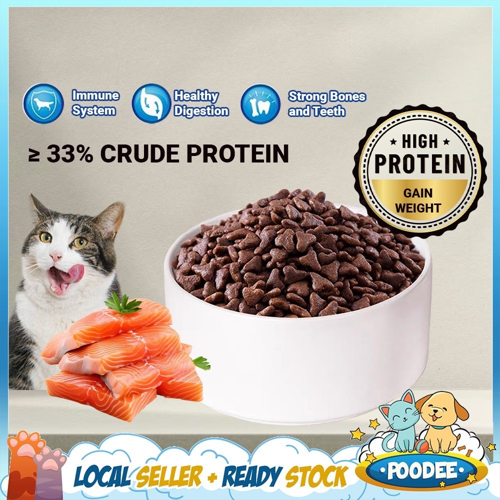 [Shopee Choice] YUNA Premium Cat Food Repack 1kg Cat Dry Food Salmon ...