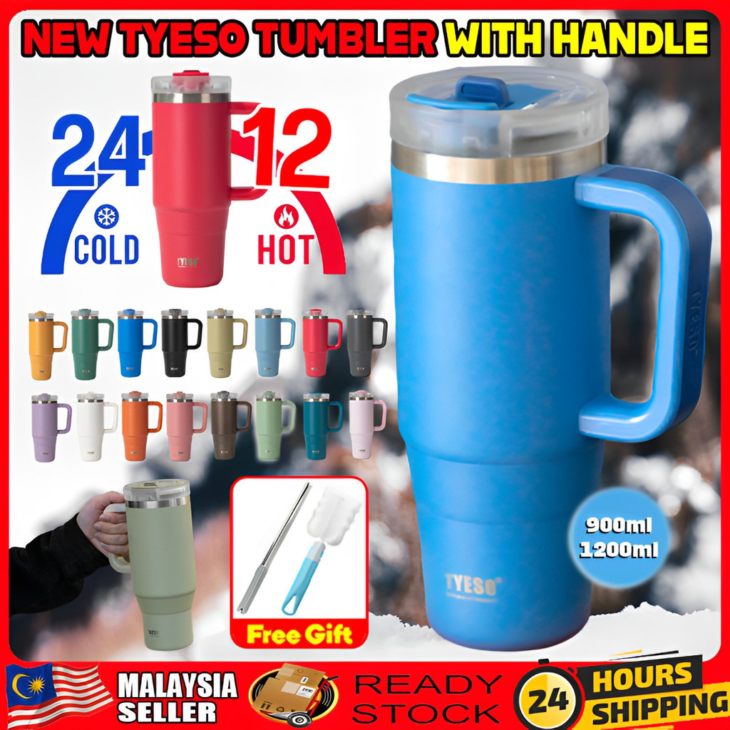 【AUTHORIZED DEALER】New Tyeso Tumbler Handle 900ml/1200ml 304 Stainless ...