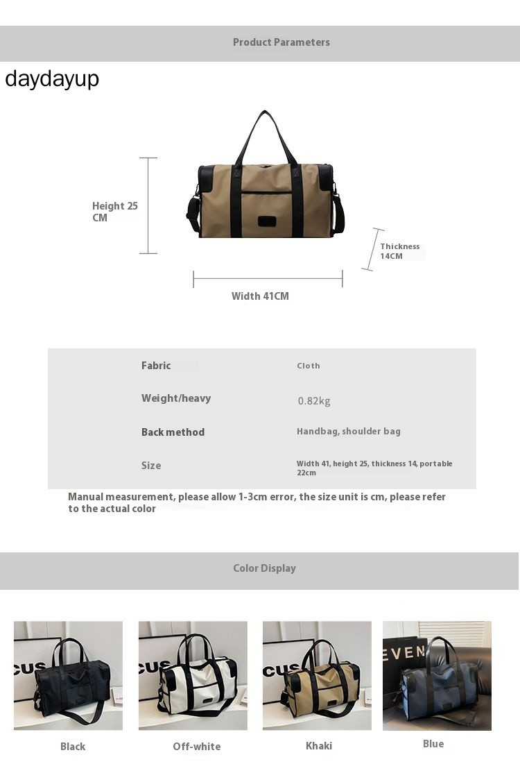 Large Capacity Travel Bag Lightweight Storage Bag Luggage Bag Fitness ...
