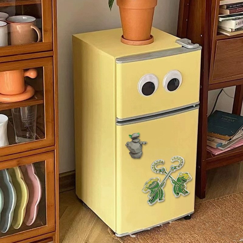 3d Stone Goddess Refrigerator Stickers Cute Nezha Refrigerator Magnetic ...