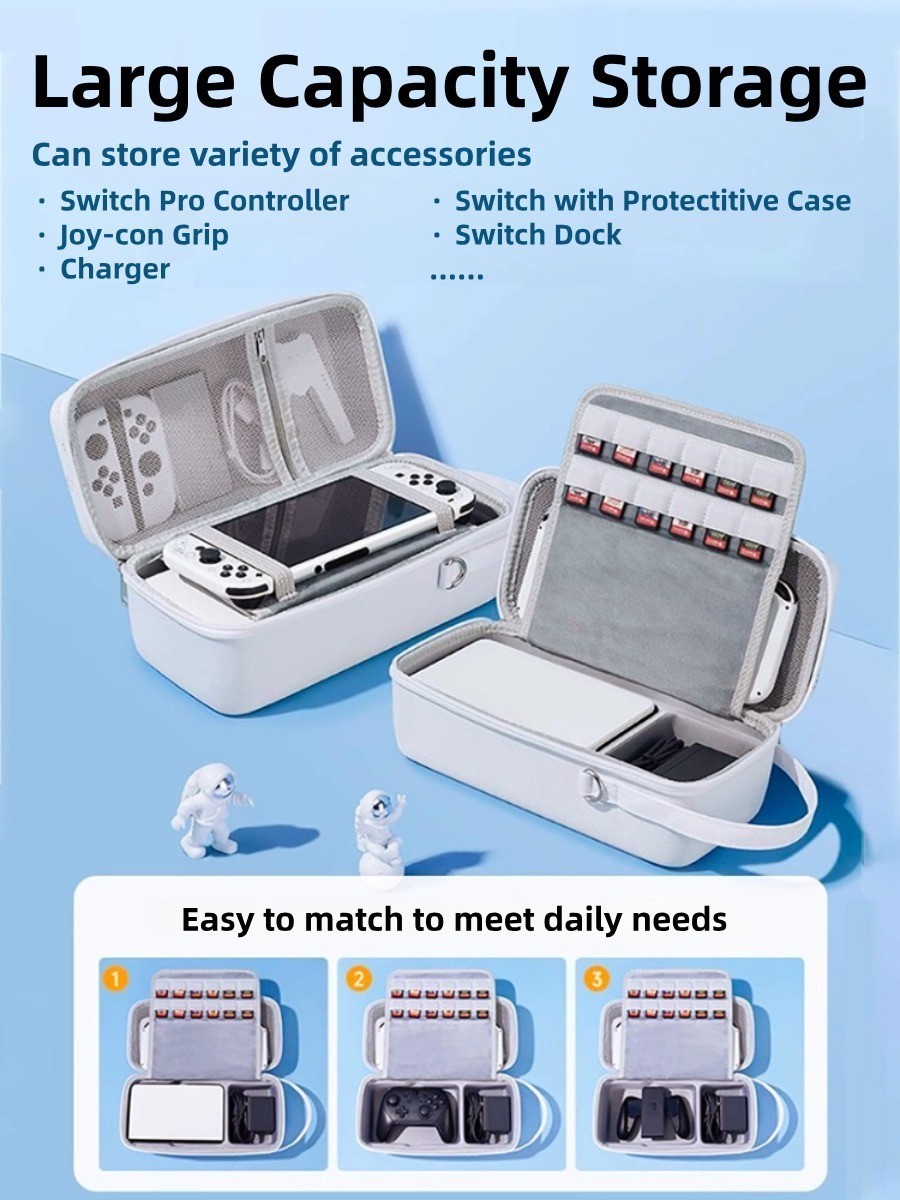 Switch Storage Bag Large Capacity for Nintendo Switch 1/ 2/ OLED with ...